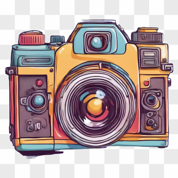Download Colorful Vintage Camera Illustration Cartoons Online ...