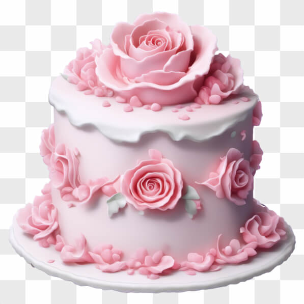 Descarga Pastel Elegante de Rosa Rosa Cartoons En Línea - Creative Fabrica