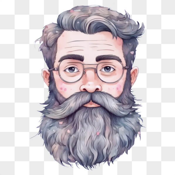 Descarga Ilustración estilizada de un hombre con barba Cartoons En ...