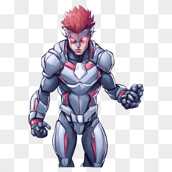 Download Stylized Superhero Character in Metallic Armor Cartoons Online ...