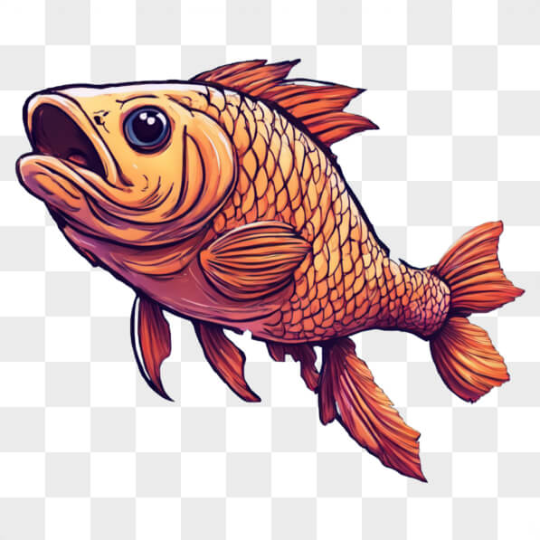 Download Stylized Illustration of a Fish Cartoons Online - Creative Fabrica