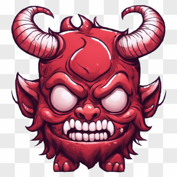 Download Red Demon Face Illustration Cartoons Online - Creative Fabrica