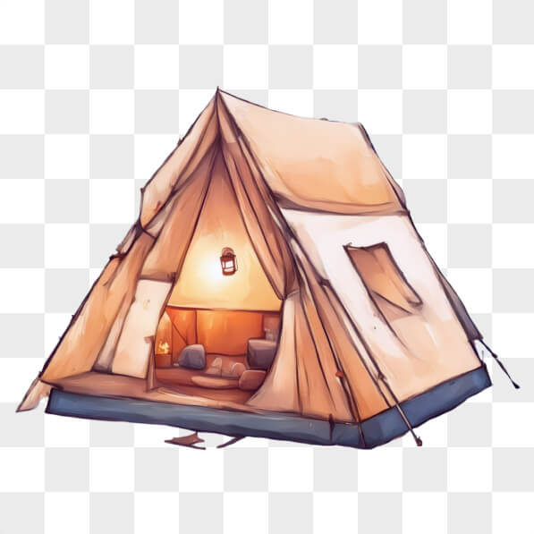 Download Cozy Tent Interior with Warm Lighting Cartoons Online ...