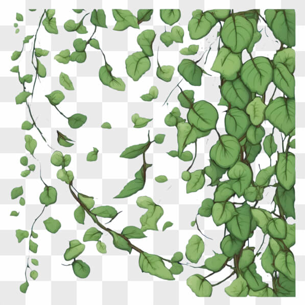 Download Vibrant Green Leaves and Vines Cartoons Online - Creative Fabrica