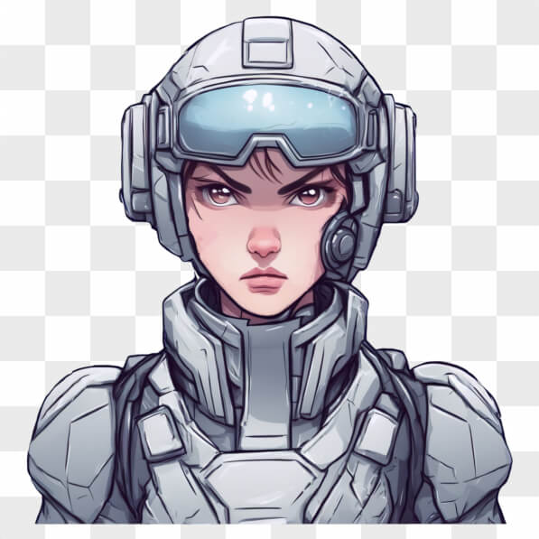Download Futuristic Female Soldier in Armor Cartoons Online - Creative ...