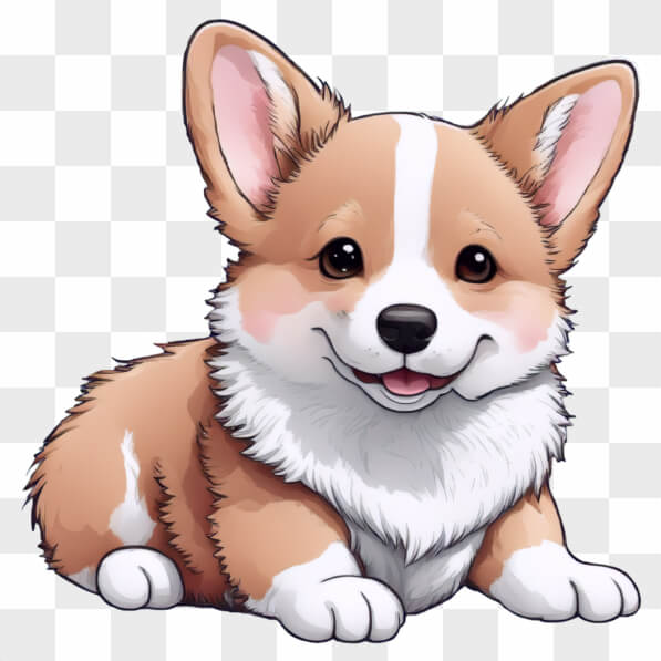Download Cute Cartoon Corgi Puppy Cartoons Online - Creative Fabrica