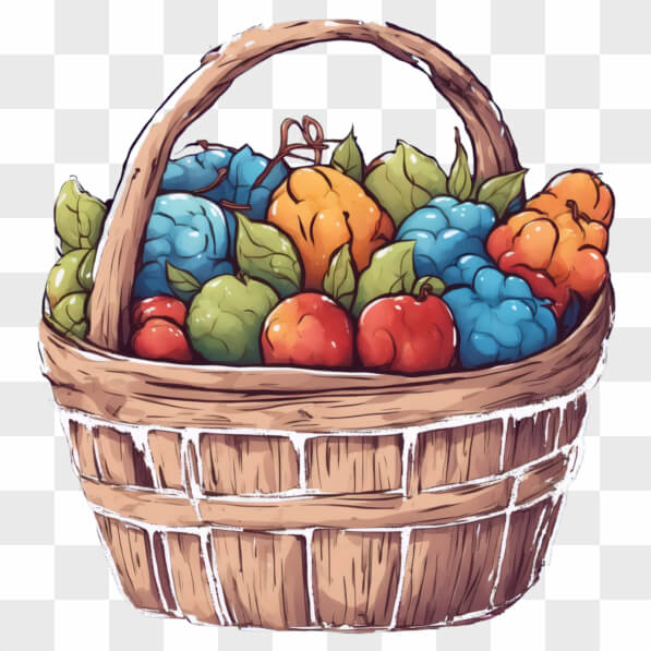 Download Colorful Fruit Basket Cartoons Online - Creative Fabrica