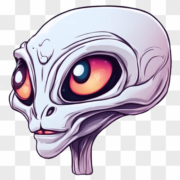 Download Cartoon Alien Head with Colorful Eyes Cartoons Online ...