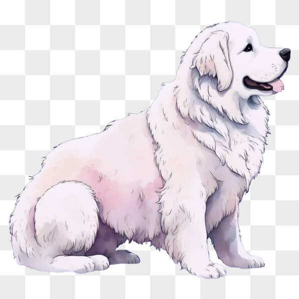 Descarga Perro Blanco Esponjoso Sentado Cartoons En Línea - Creative ...