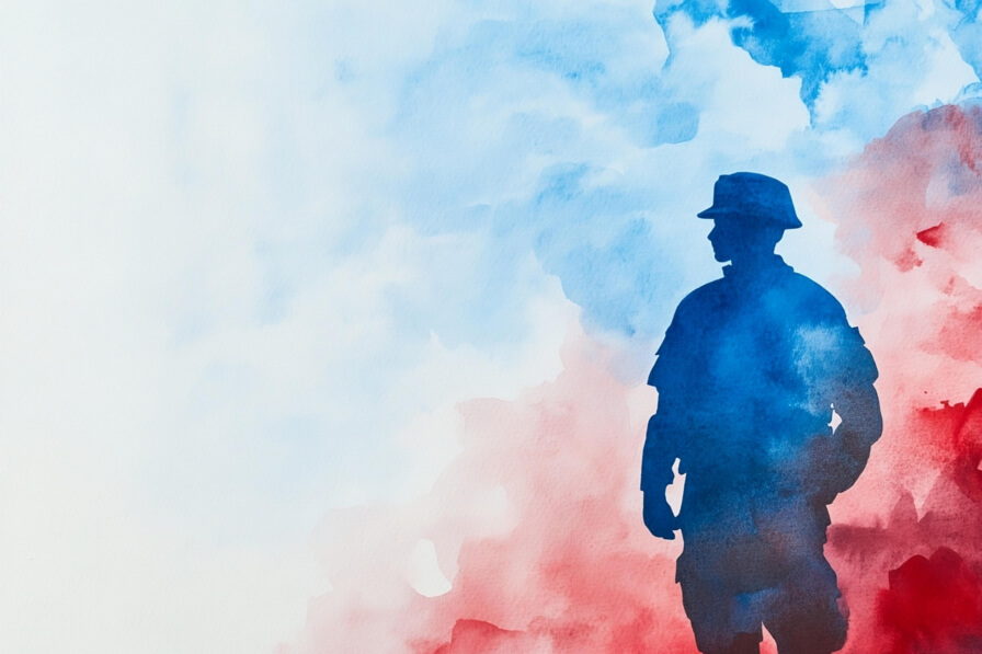 Download Silhouette of Soldier in Watercolor Background Backgrounds ...
