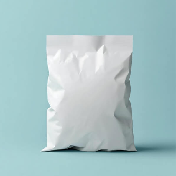Download Plain White Packaging Bag on Blue Background Mockups Online ...