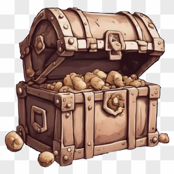 Download Treasure Chest Filled with Potatoes Cartoons Online - Creative ...