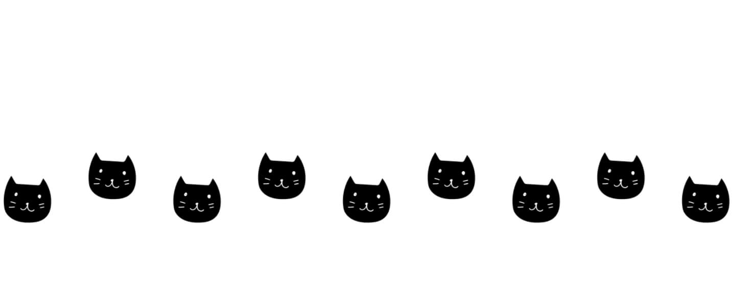 Download Pattern of Cute Black Cats Borders & Corners Online - Creative ...