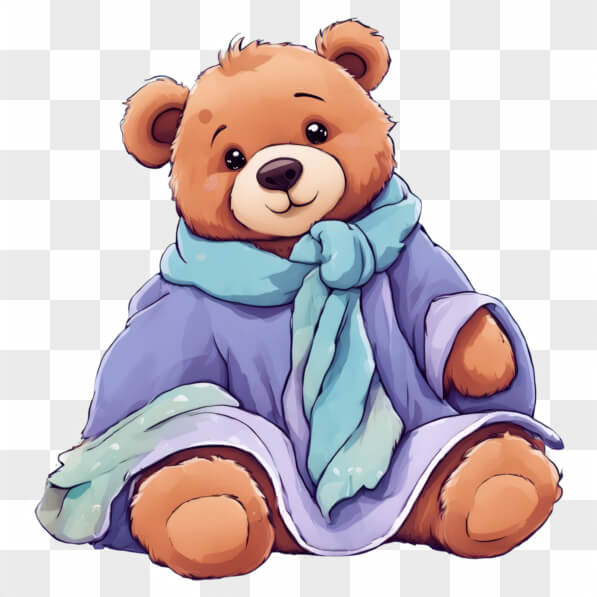 Download Cute Cartoon Bear in Robe Cartoons Online - Creative Fabrica