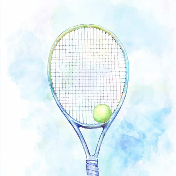 Download Watercolor Tennis Racket and Ball Backgrounds Online ...