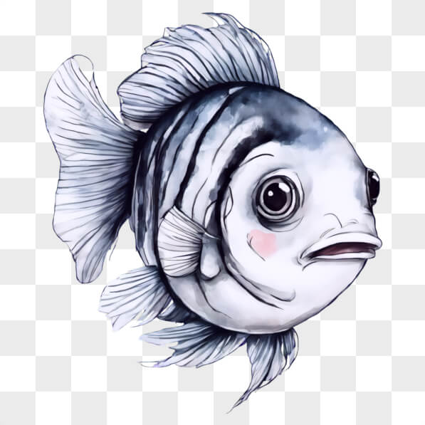 Download Playful Illustration of a Fish Cartoons Online - Creative Fabrica