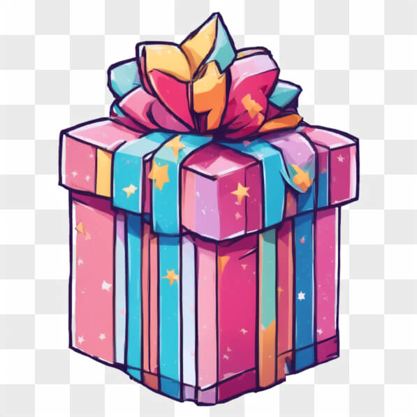 Download Colorful Gift Box with Festive Wrapping Cartoons Online ...