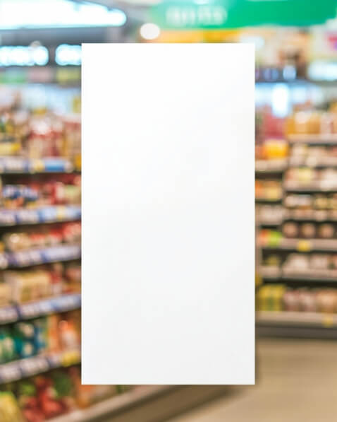 Download Blank Panel in Grocery Store Environment Mockups Online ...
