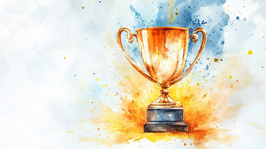Baixe Troféu Dourado em Estilo Aquarela Backgrounds - Creative Fabrica