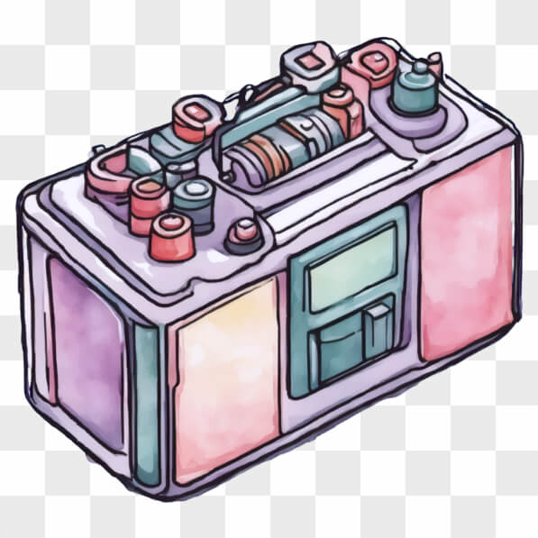 Download Illustration of a Colorful Battery Cartoons Online - Creative ...