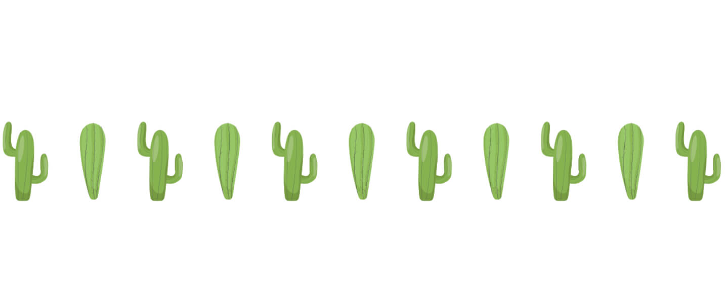 Download Stylized Green Cacti Pattern Borders & Corners Online ...