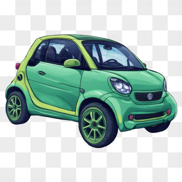 Download Cartoon Green Smart Car Cartoons Online - Creative Fabrica
