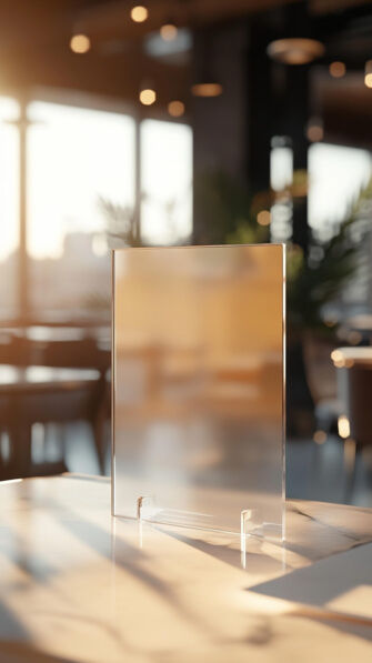 Download Acrylic Menu Holder in a Restaurant Mockups Online - Creative ...