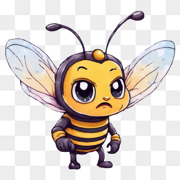 Download Stylized Cartoon Bee Character with Wings Cartoons Online ...