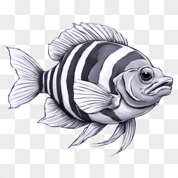 Download Stylized Striped Fish Illustration Cartoons Online - Creative ...