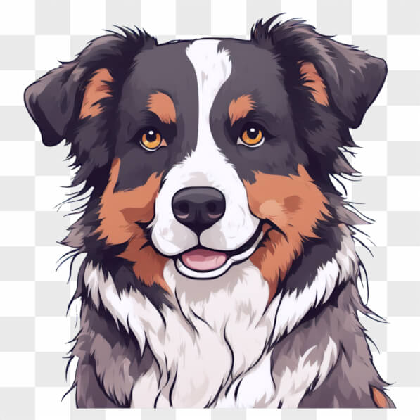 Baixe Ilustração de Cão Tri-Color Amigável Cartoons - Creative Fabrica