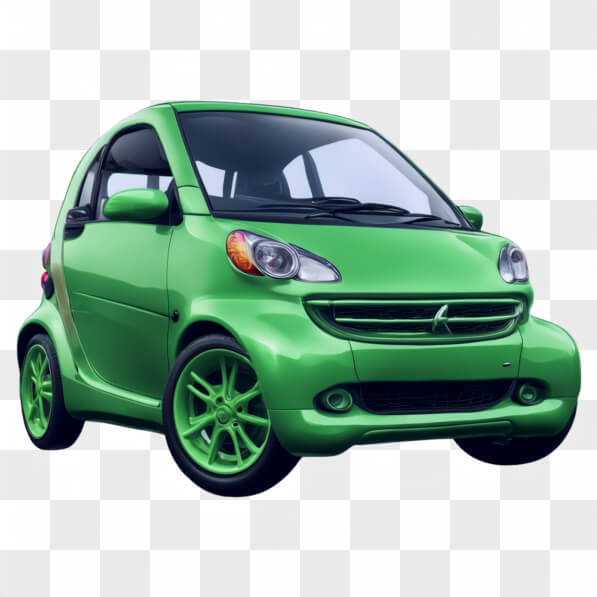 Download Vibrant Green Smart Car Cartoons Online - Creative Fabrica