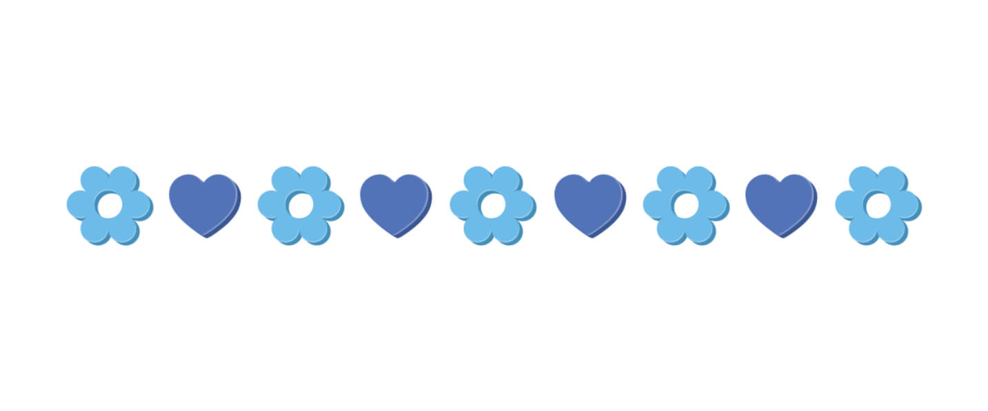 Download Blue Floral and Heart Pattern Borders & Corners Online ...