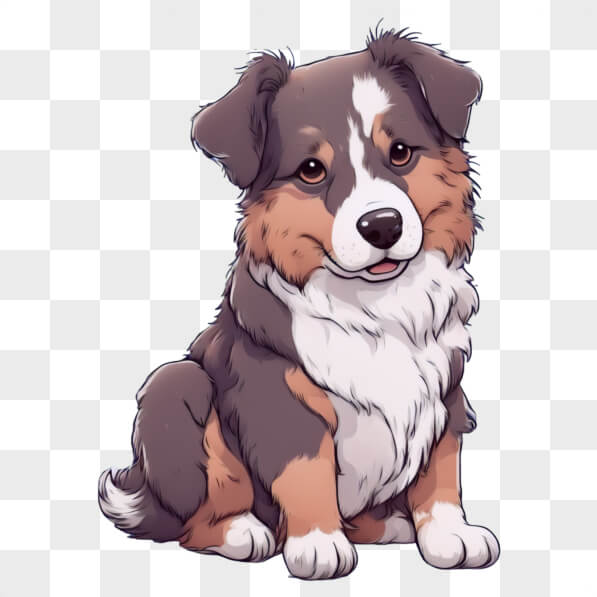Download Cute Animated Dog Sitting Cartoons Online - Creative Fabrica