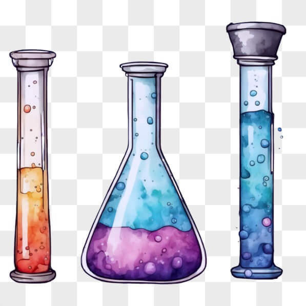 Download Colorful Laboratory Glassware Cartoons Online - Creative Fabrica