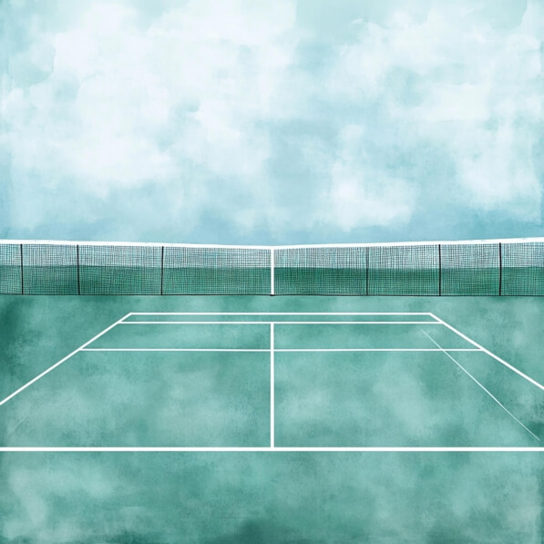 Download Tennis Court with Blue Sky Backgrounds Online - Creative Fabrica