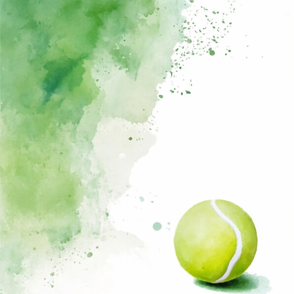 Download Watercolor Tennis Ball with Green Background Backgrounds ...