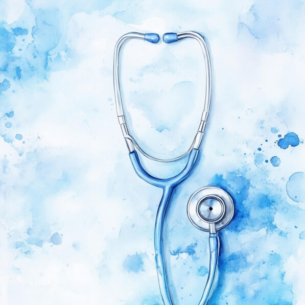 Download Stethoscope on Blue Watercolor Background Backgrounds Online ...