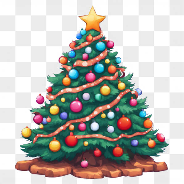 Download Colorful Cartoon Christmas Tree Cartoons Online - Creative Fabrica