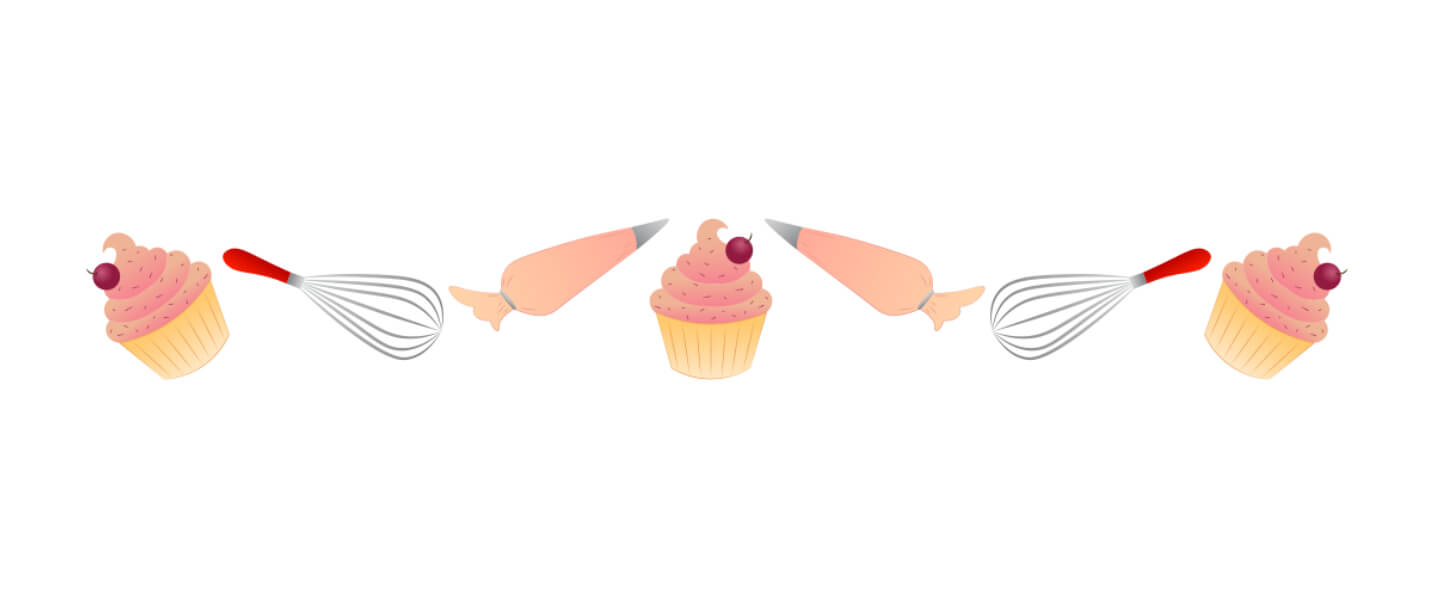 Download Playful Baking Illustrations with Cupcakes and Utensils ...