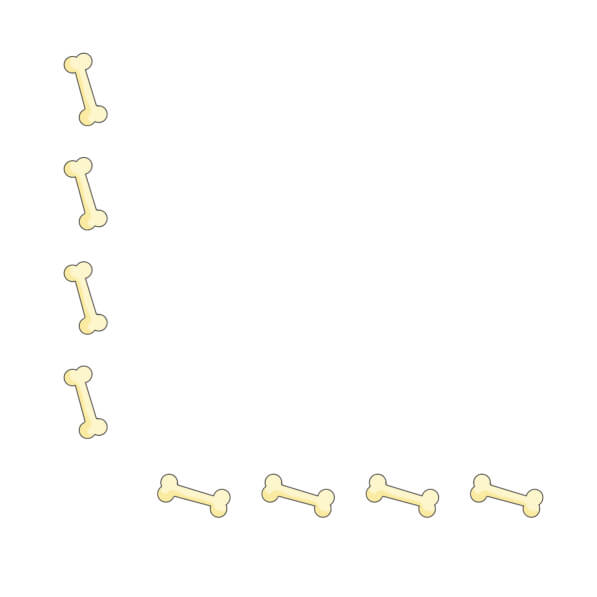 Download Cartoon Dog Bones on White Background Borders & Corners Online ...