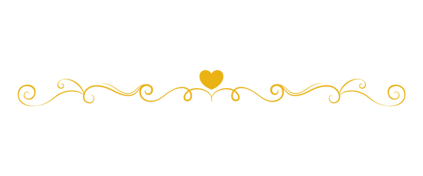 Download Elegant Yellow Decorative Line with Heart Borders & Corners ...