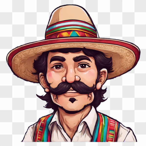 Download Stylized Portrait of a Traditional Man Cartoons Online ...