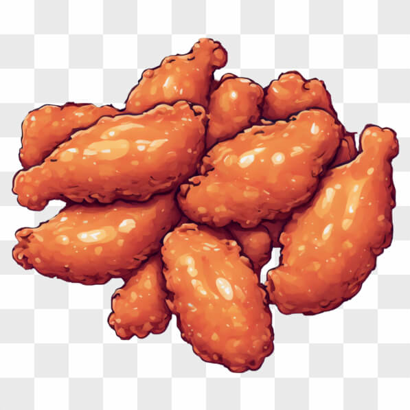 Download Delicious Pile of Chicken Wings Cartoons Online - Creative Fabrica