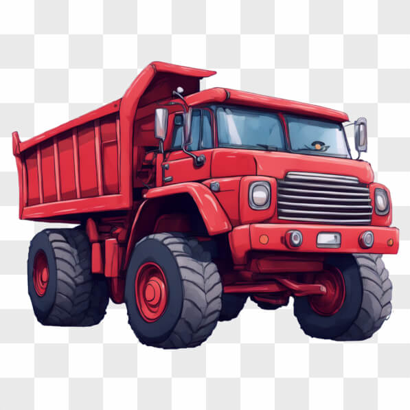 Download Red Dump Truck Cartoons Online - Creative Fabrica