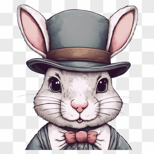 Download Dapper Cartoon Rabbit in Top Hat Cartoons Online - Creative ...