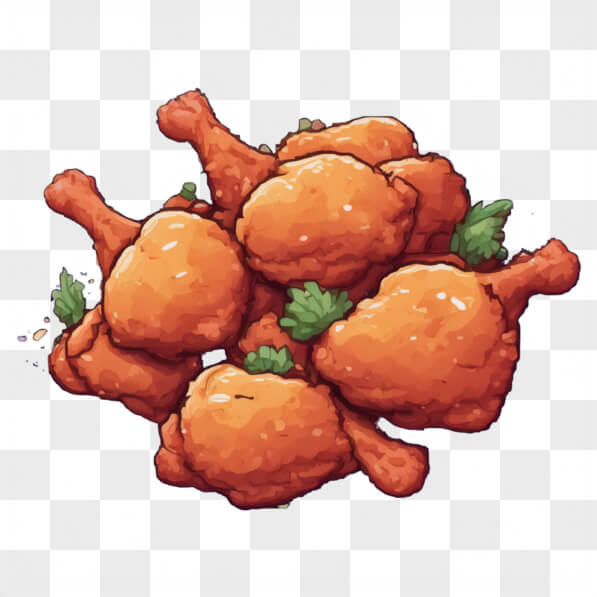 Download Platter of Fried Chicken Drumsticks Cartoons Online - Creative ...