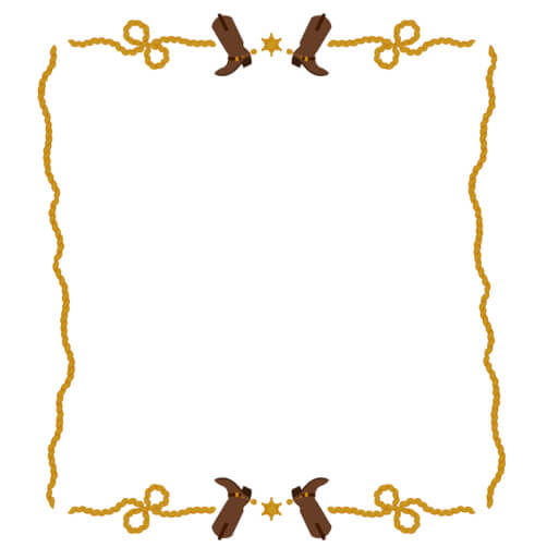 Download Western-themed border with cowboy hats and sheriff stars ...