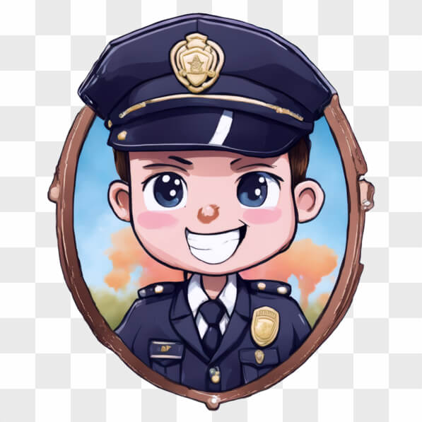 Download Happy Cartoon Police Officer Cartoons Online - Creative Fabrica
