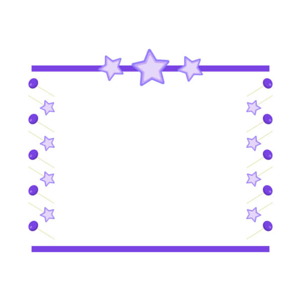 Download Whimsical Purple Star Border Design Frames Online - Creative ...