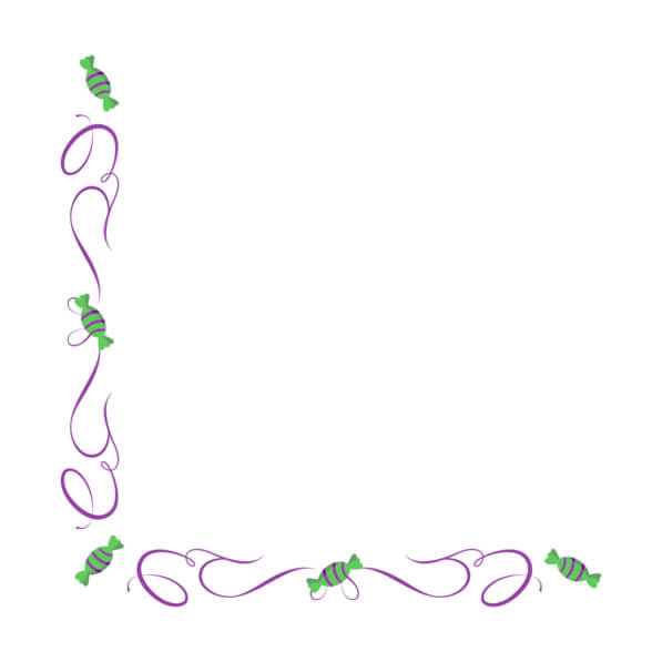 Download Playful Candy and Ribbon Border Design Borders & Corners ...